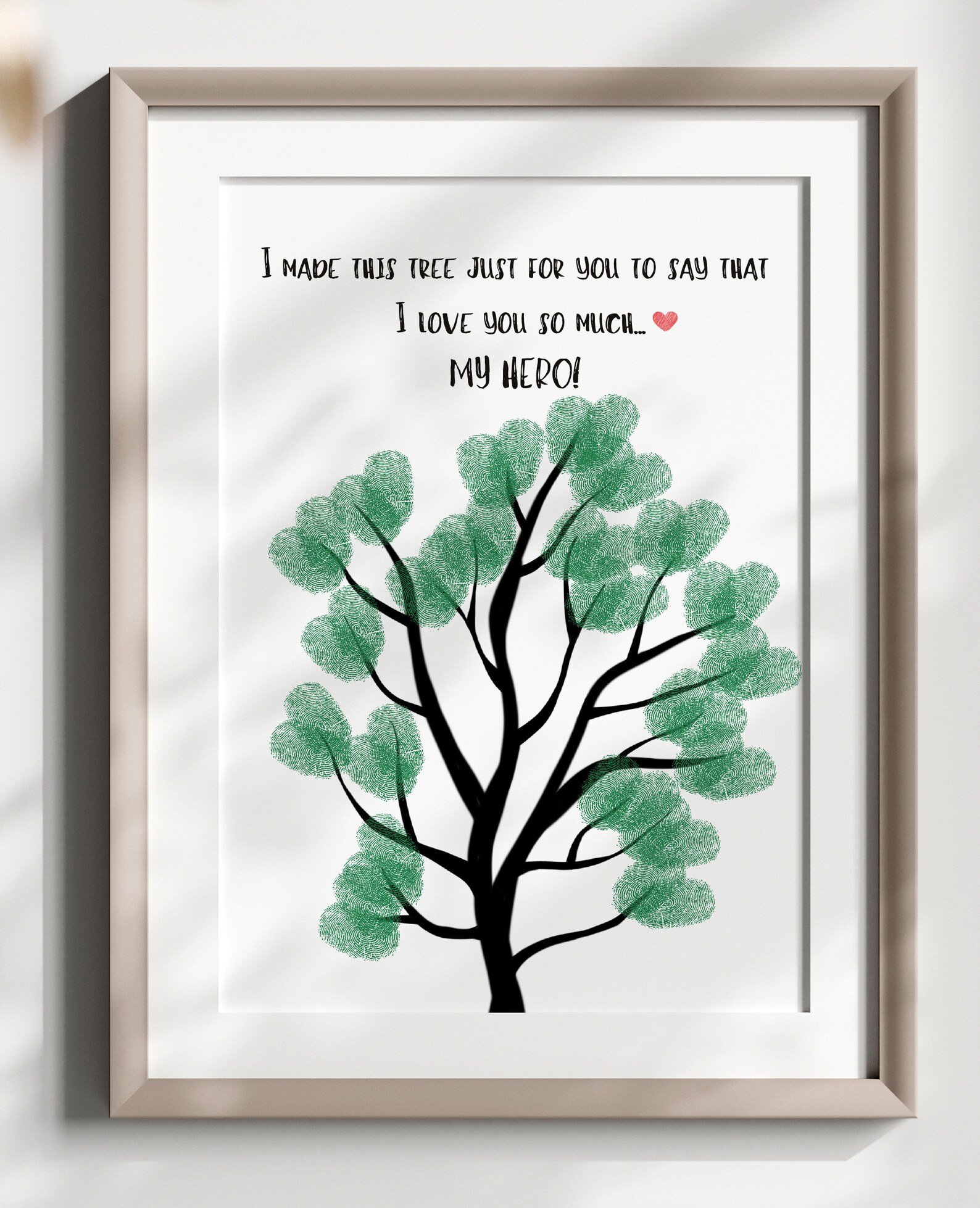 Fingerprint Father's Day Tree Craft for Kids and Grandkids Tree ...