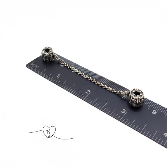 Silver Pandora Safety Chain Swirl Design Clips 925 AL… - Gem