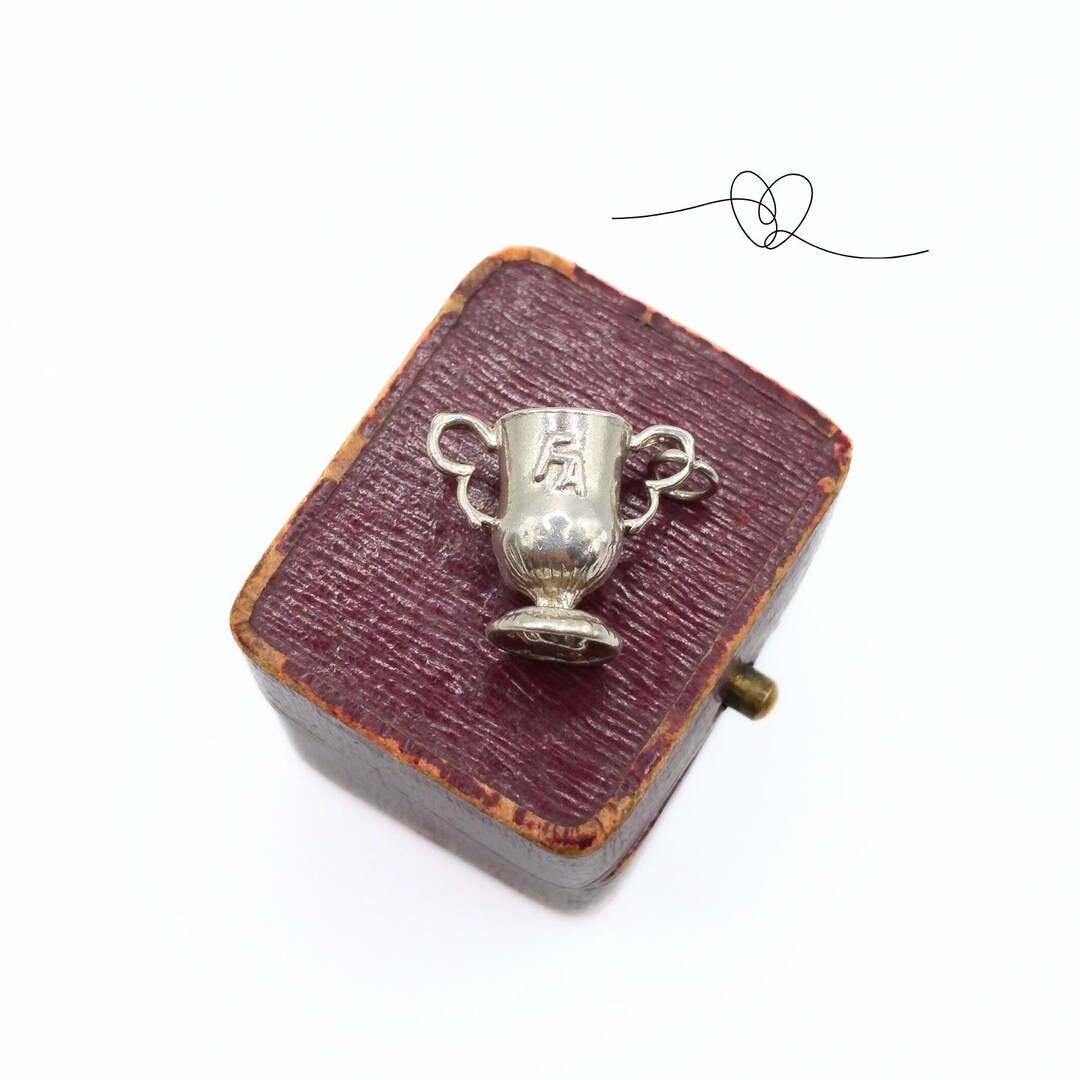 Silver Football Trophy Charm Silver FA Cup Charm or Pendant Vintage ...
