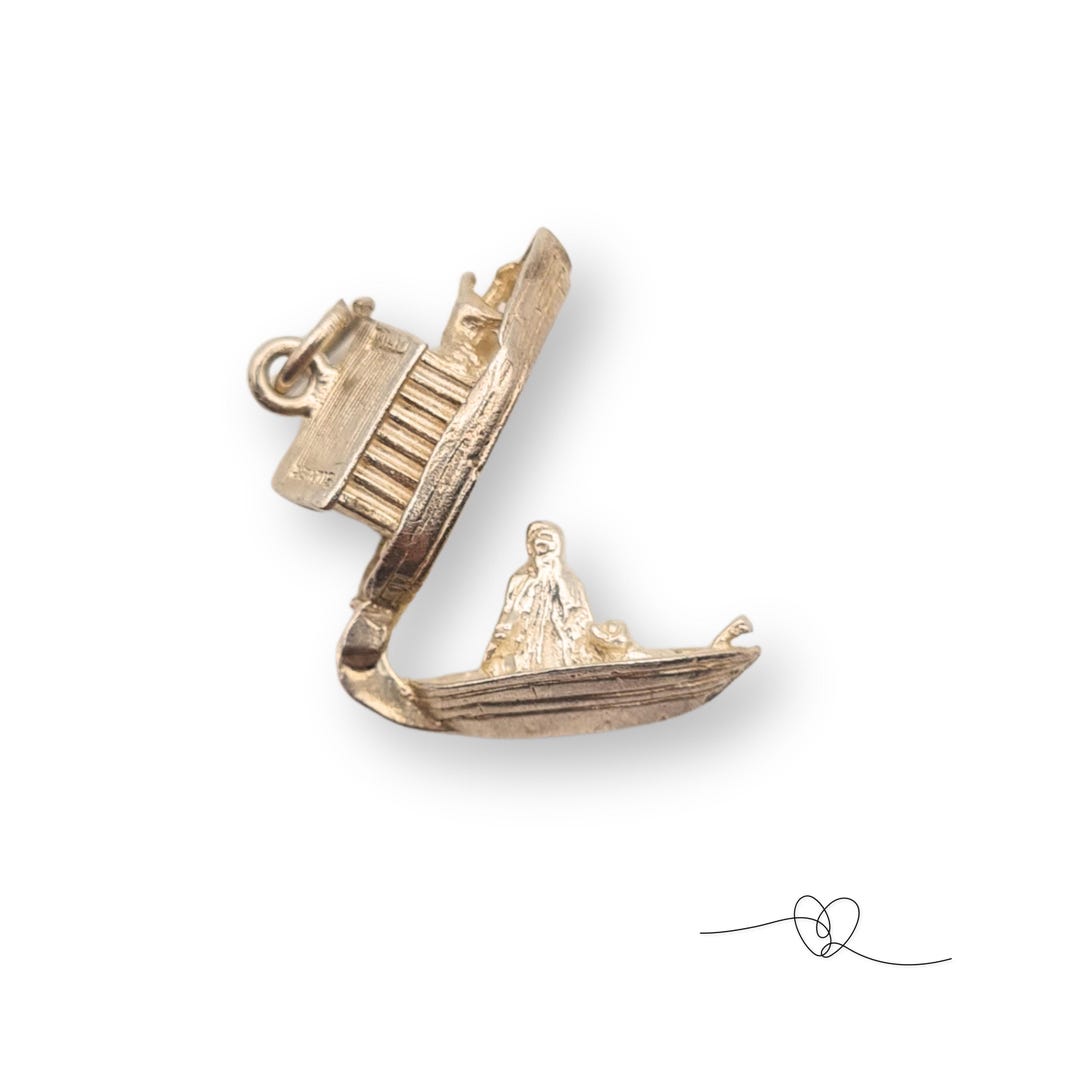 CHIM Silver Noah's Ark Charm, Opening Noah's Ark Charm, Bible Charm ...
