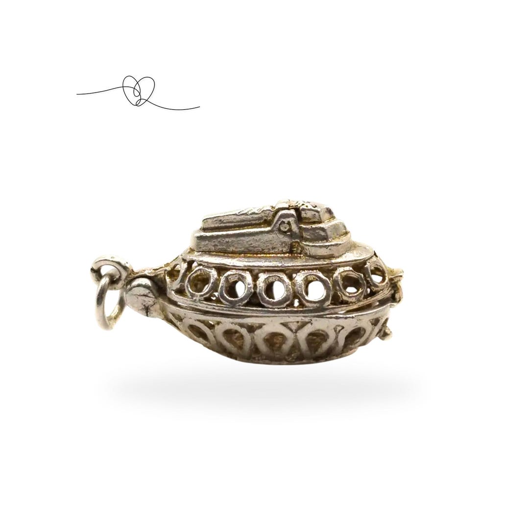 Vintage Silver Table Lighter Charm Oil Lamp Charm Lighter Charm Silver ...