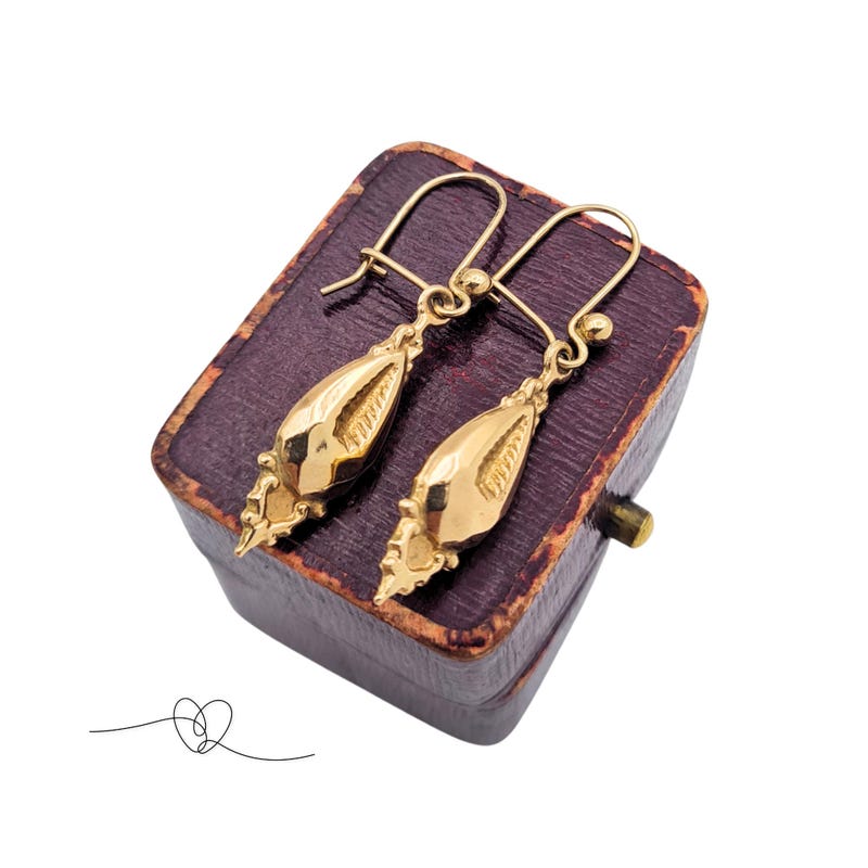 Drop 9ct Gold Earring - Etsy