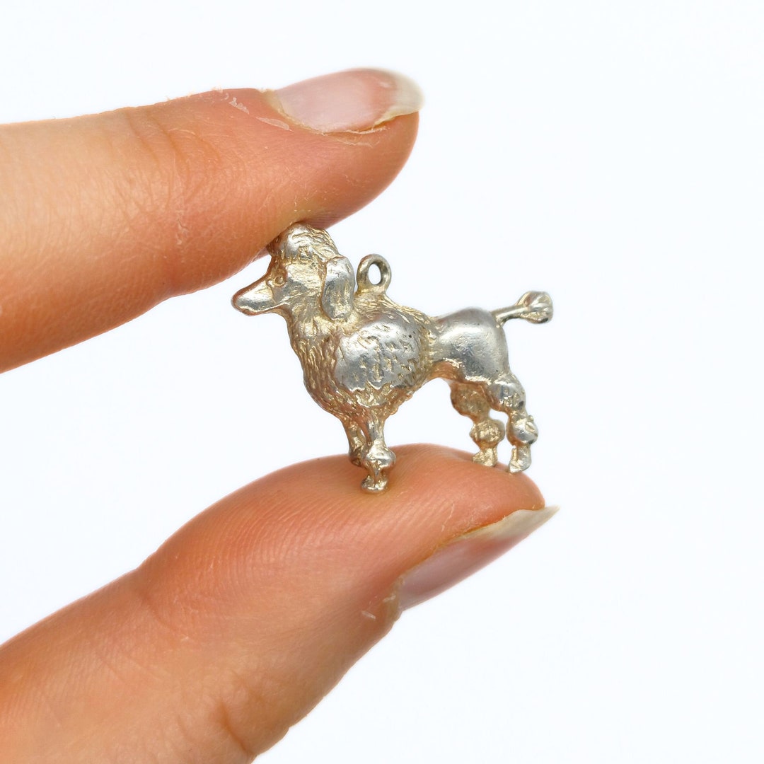 Vintage Silver Poodle Charm - Silver Poodle Charm or Pendant - Vintage ...