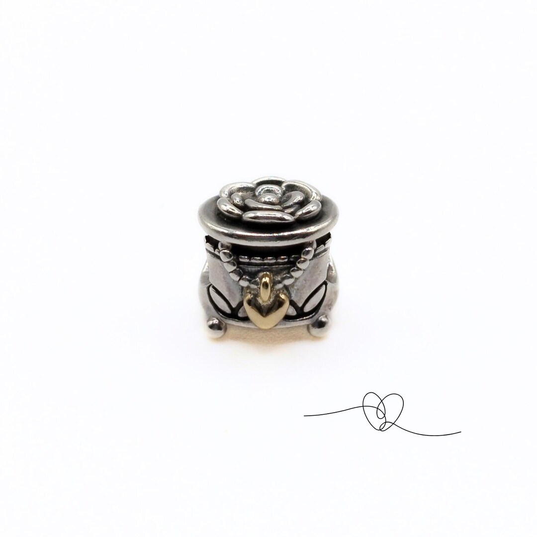 Silver Pandora "my Unforgettable Moment" Charm Silver and 14ct Gold ...