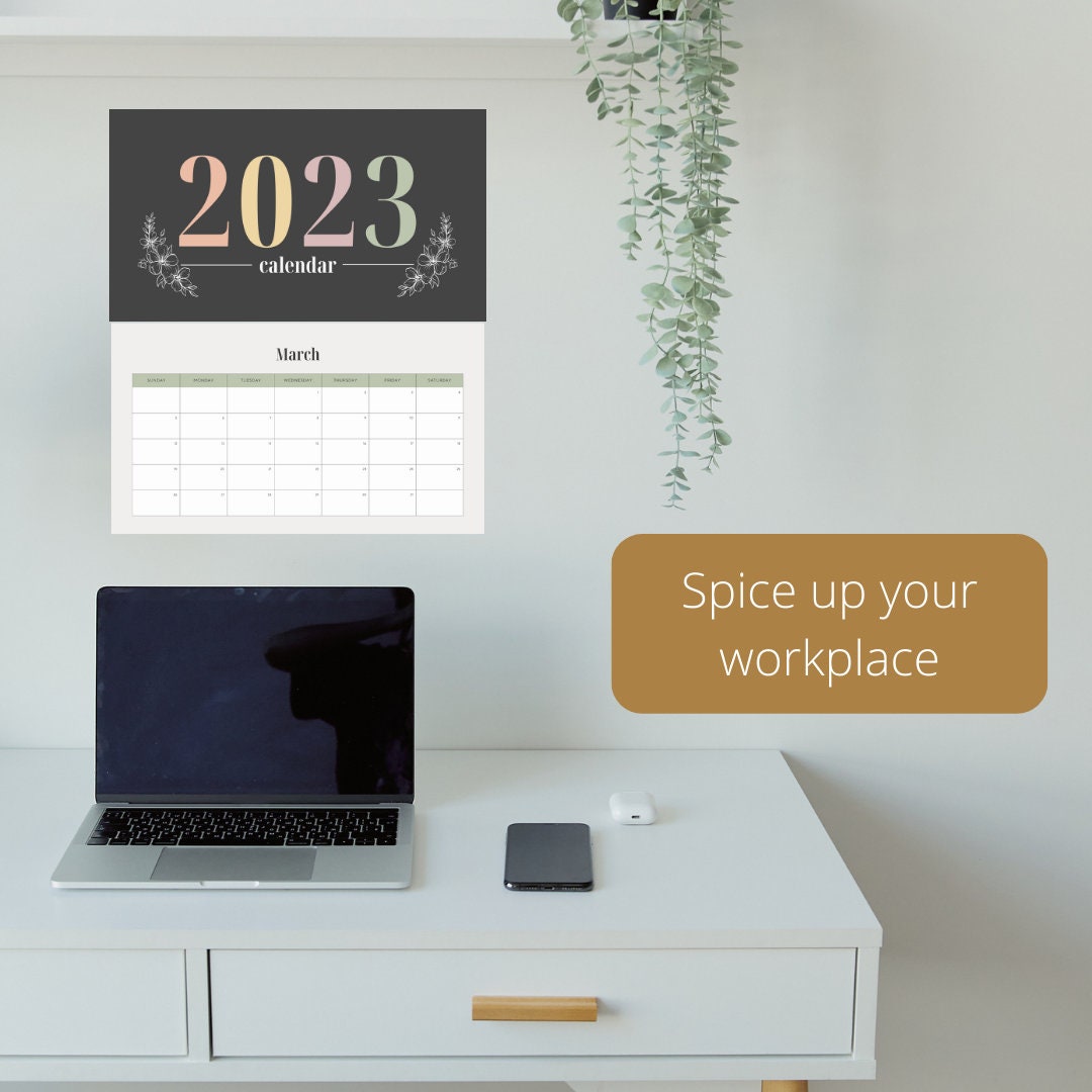 Colorful Modern Simple 2023 Calendar - Etsy