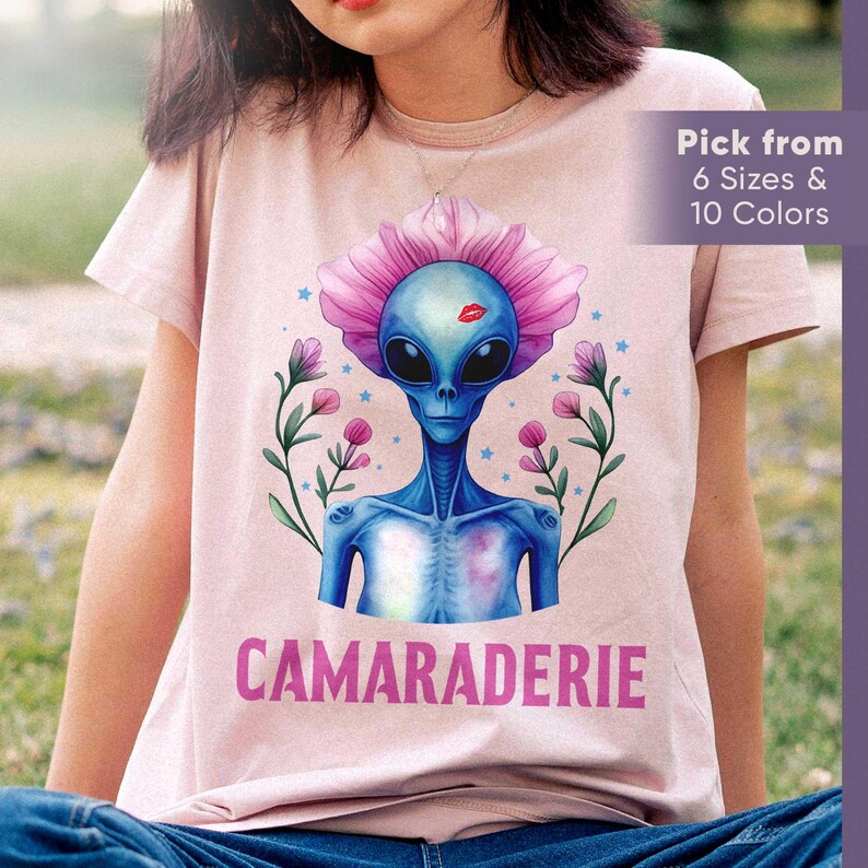 Sabrina Carpenter Alien Kiss Shirt, Camaraderie Graphic Tee, VMA Stunt ...