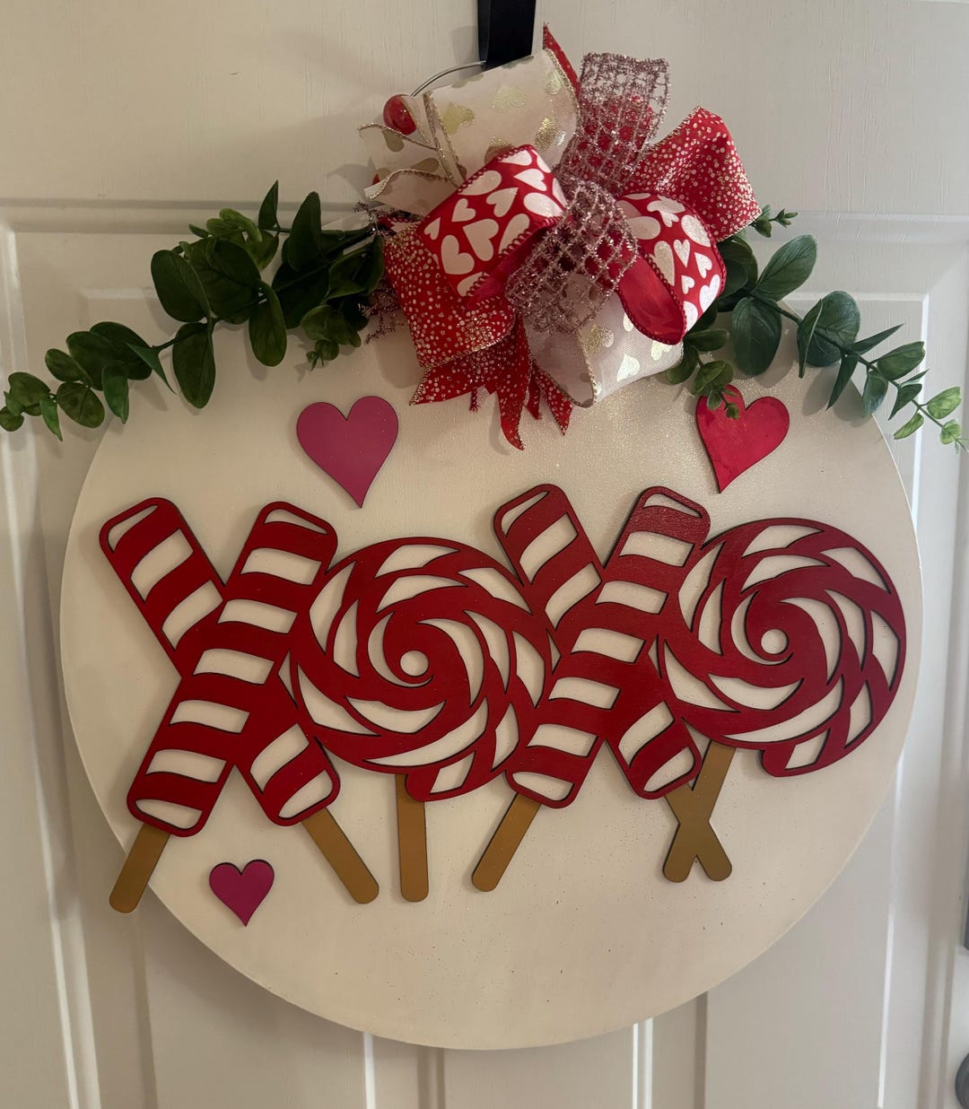 Colgador de puerta de San Valentín 3D XOXO de 20" - Etsy México