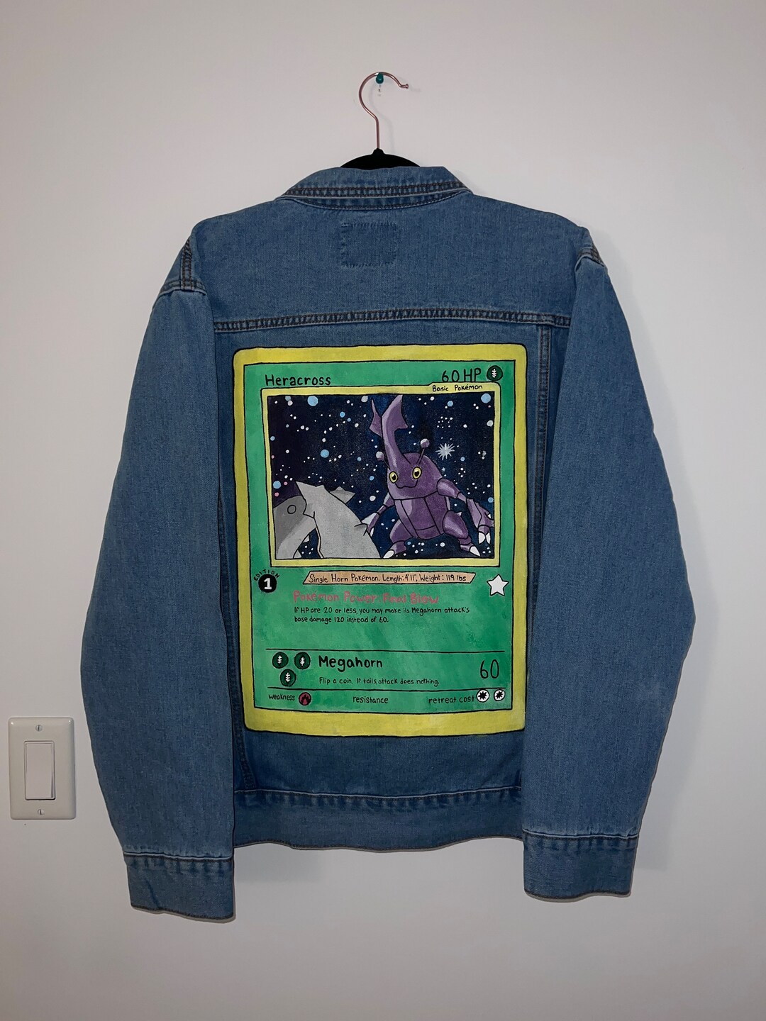 Custom Pokémon Card Jacket (heracross Reference) - Etsy