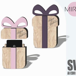 Gift Card Bundle Svg Laser Cut, Laser Cut File, Gift Card Box Bundle ...