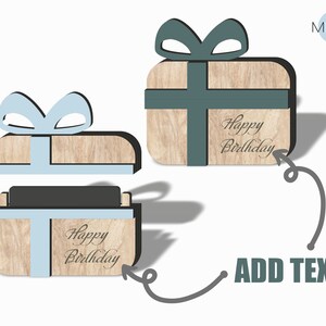 Gift Card Bundle Svg Laser Cut, Laser Cut File, Gift Card Box Bundle ...