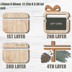Christmas Gift Card Bundle Svg Laser Cut, Laser Cut File, Gift Card Box ...