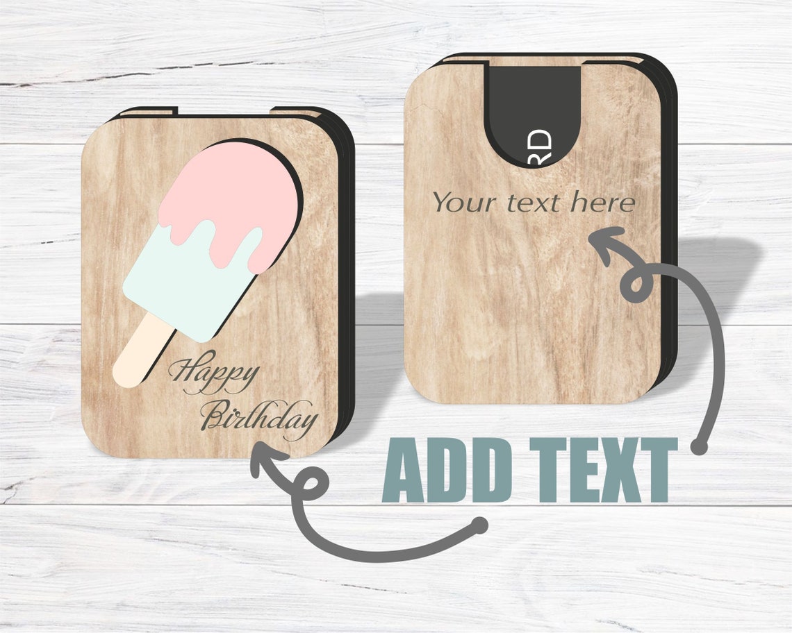 Happy Birthday Gift Card Holder Svg, Laser Cut File, Gift Card Box Svg ...