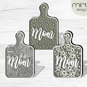 Mom Floral Board Laser Cut File, Mothers Day Svg, Layered Board Svg ...