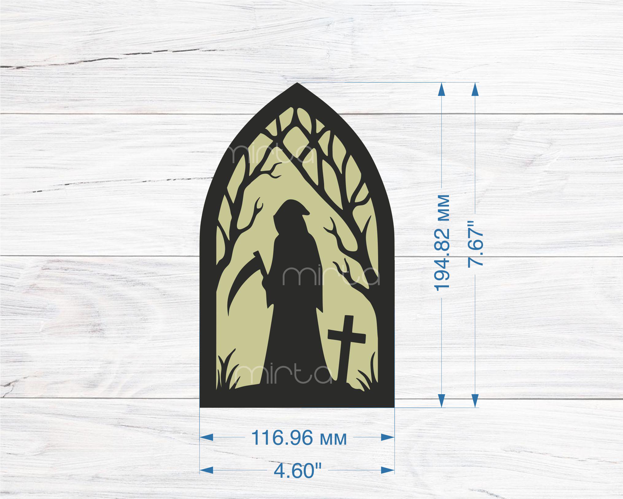 Halloween Window Frames SVG, Haunted Windows Laser Cut Files, Witch ...