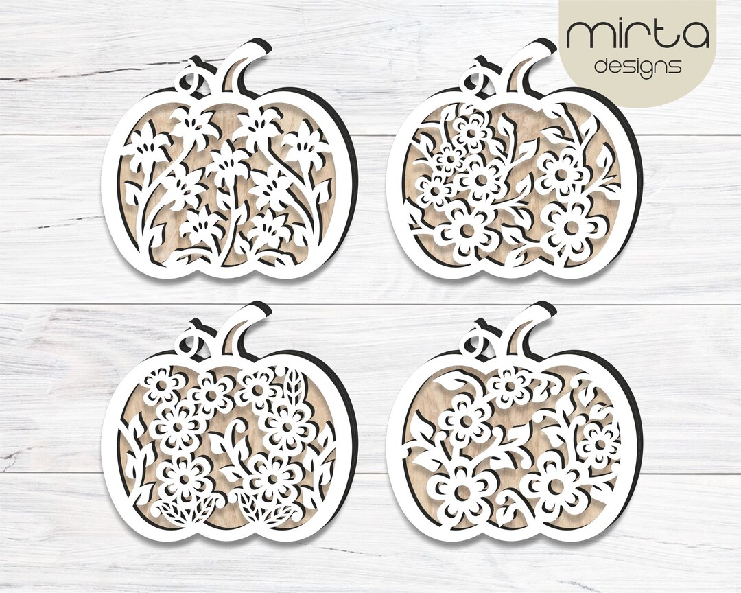 Fall Pumpkins Bundle Svg, Laser Cut File, Pumpkins Decor Svg, Autumn ...