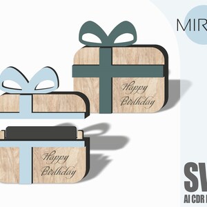Gift Card Bundle Svg Laser Cut, Laser Cut File, Gift Card Box Bundle ...