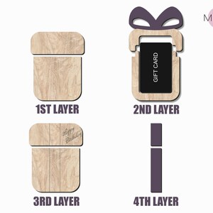 Gift Card Holder Template Svg, Laser Cut File, Gift Card Box Svg, Happy ...
