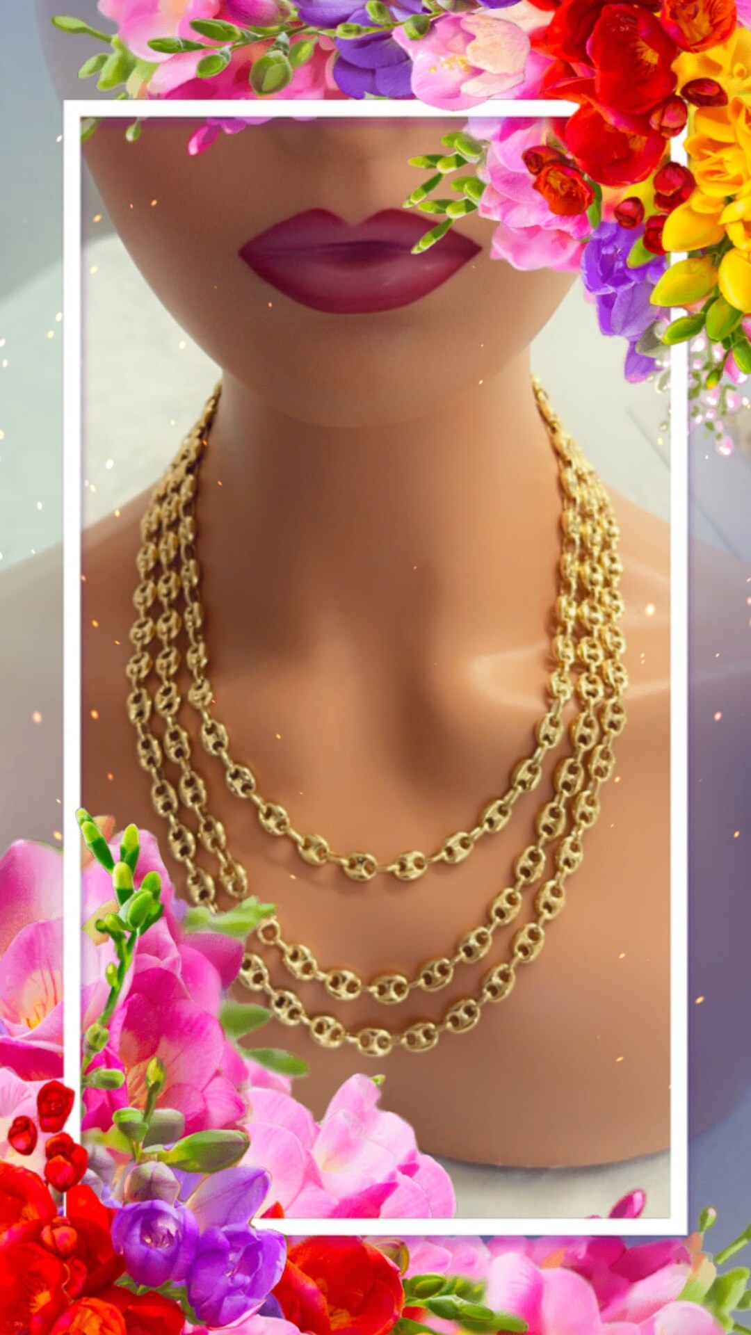Chain, Coffee Bean or Gucci Link, Thickness 7.8 Mm, 14k Gold. - Etsy