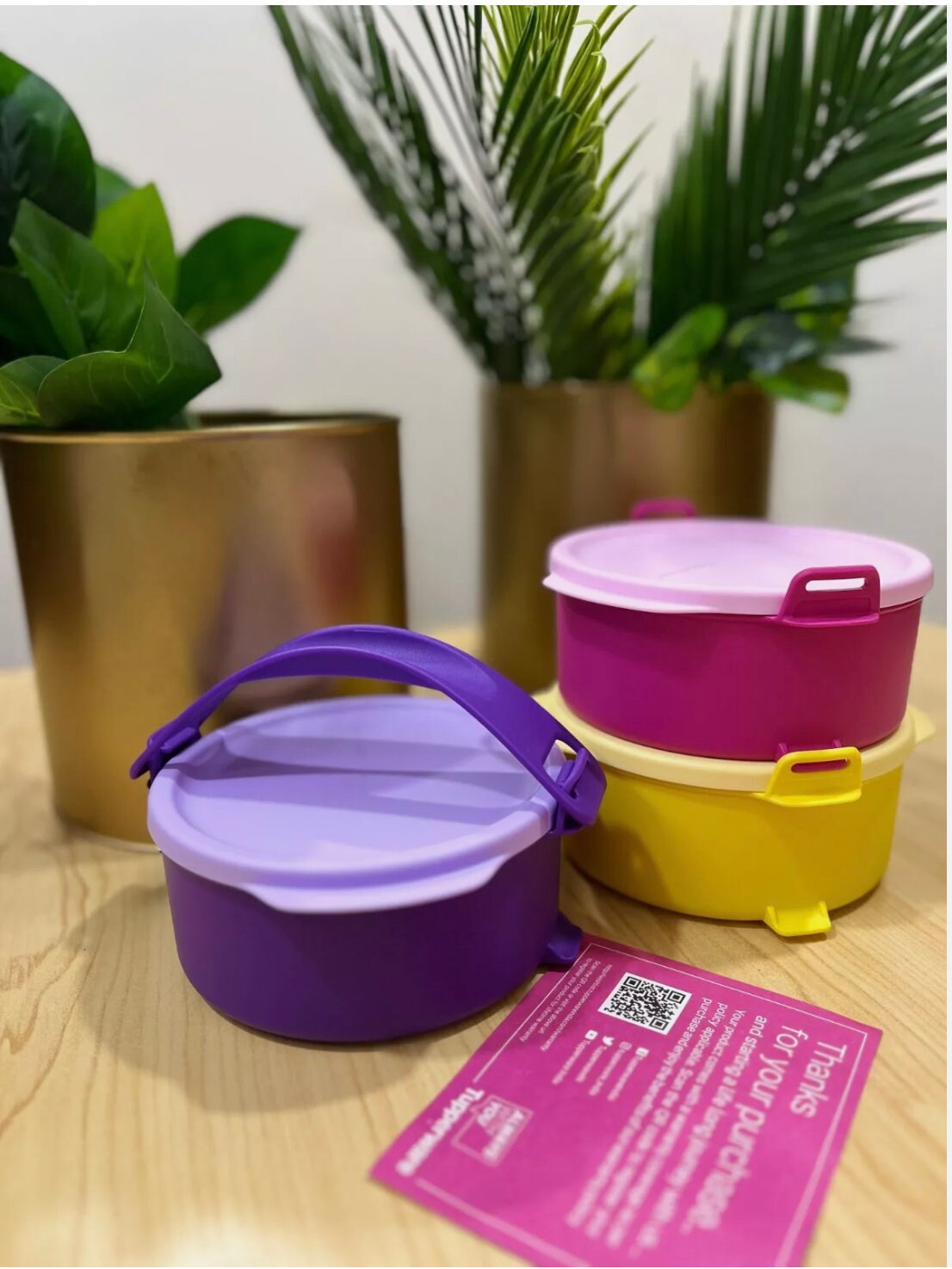 Tupperware Tiffin Set 3 Container 550ml Each Colourful Airtight - Etsy