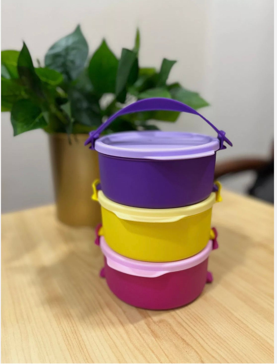 Tupperware Tiffin Set 3 Container 550ml Each Colourful Airtight - Etsy