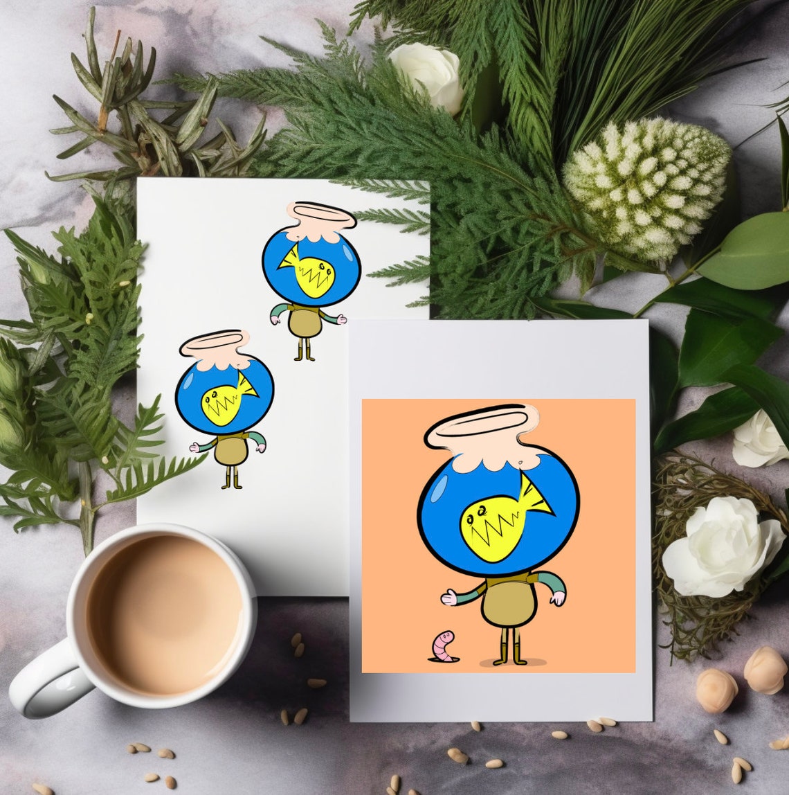 Fish Kids Clipart, Hipster Avatar PNG Clipart Fish, Retro Bear ...