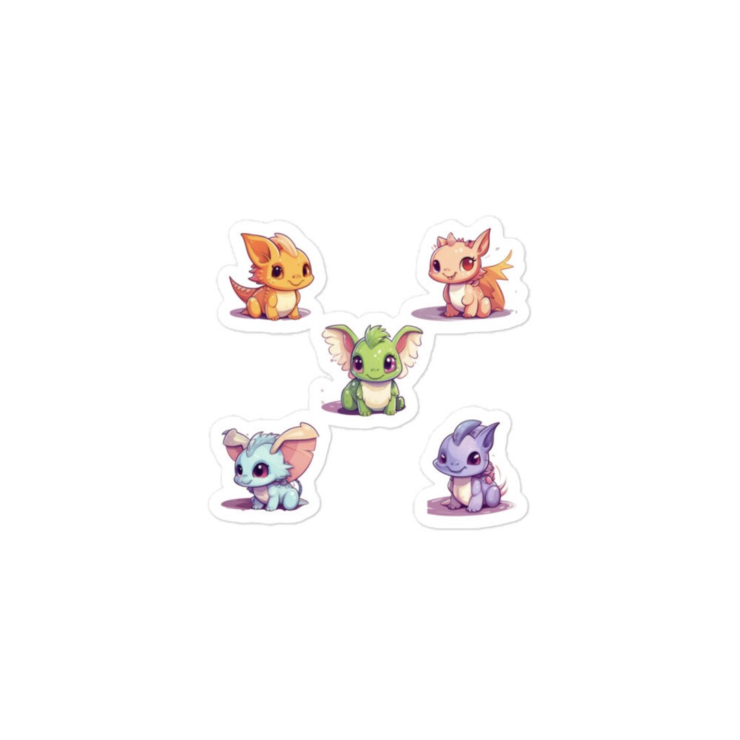 Kids Dinosaur Sticker, Kawaii Chibi Dinosaur, Boys Girls Cute Dinosaur ...