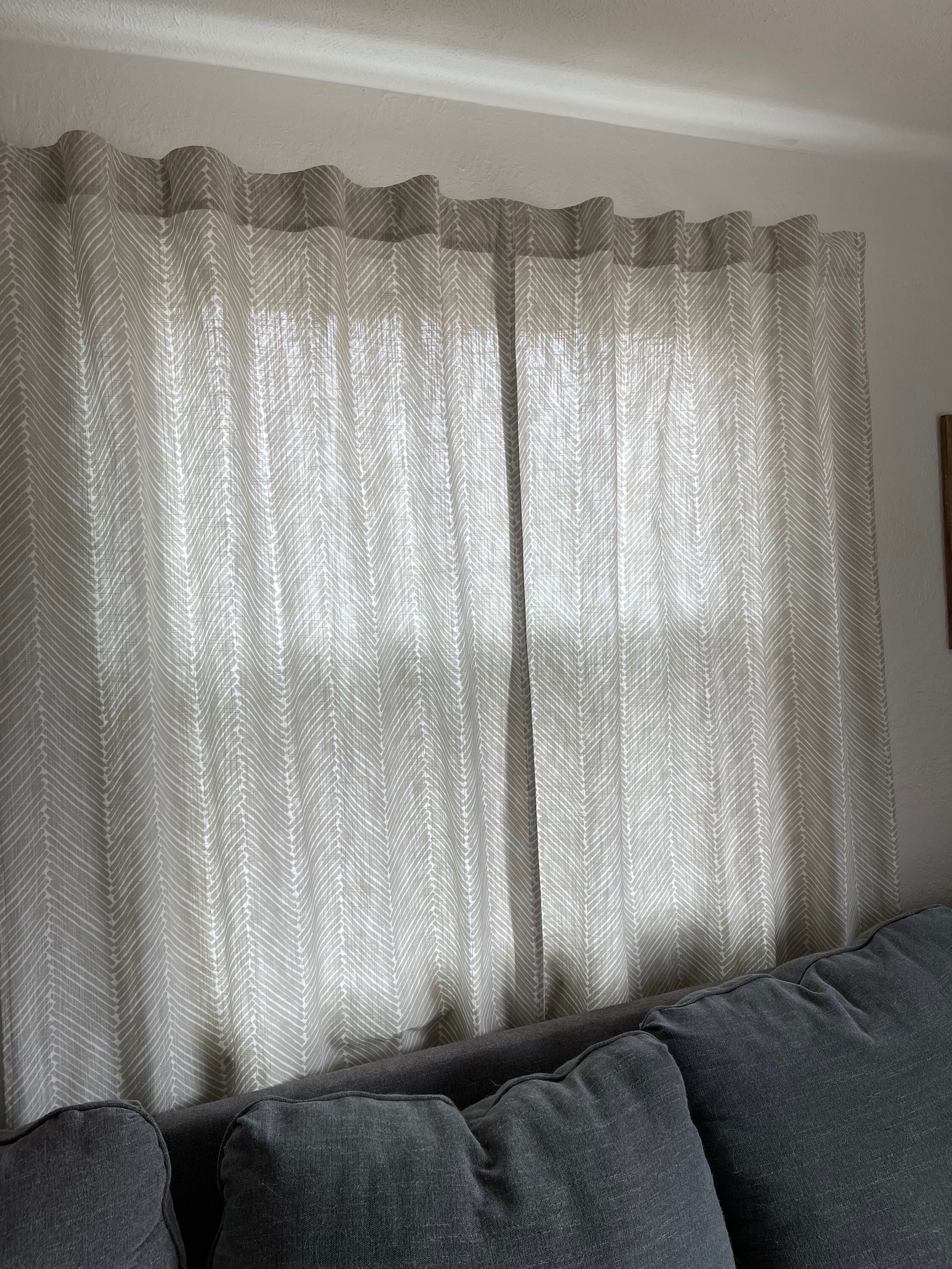 Soft Beige Curtains With Whimsical Wishbone Design Unique Window ...