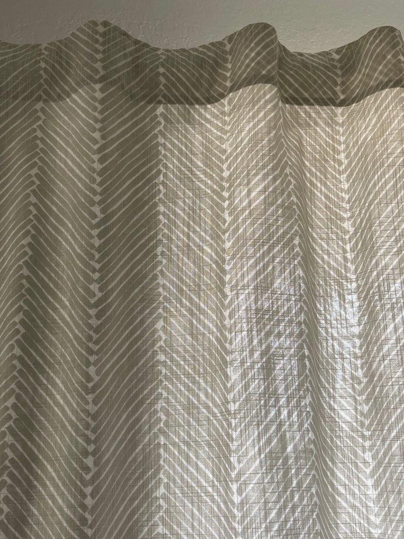 Soft Beige Curtains With Whimsical Wishbone Design Unique Window ...