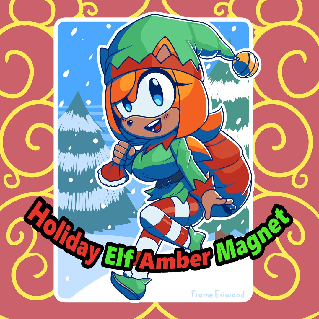 Holiday Elf Amber 3 Magnet - Etsy