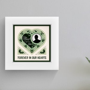 Customizable 3D Memorial Shadow Box SVG for Cricut, Custom Memorial ...