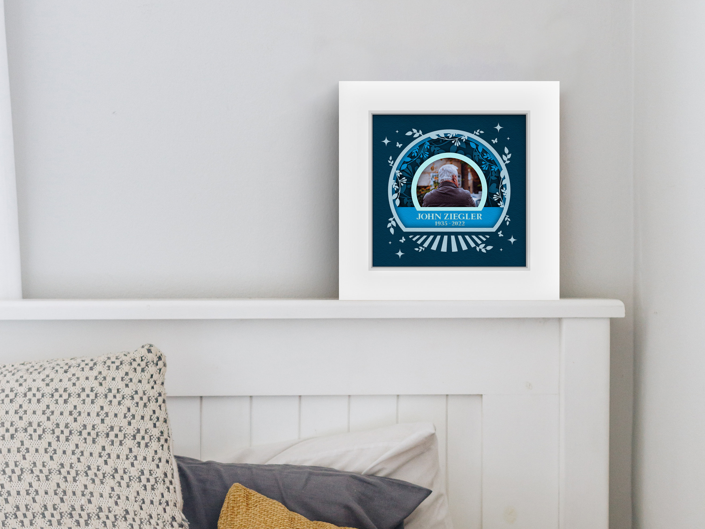 3D Memorial Shadow Box SVG, Customizable Memorial Gift, Memorial Poem ...