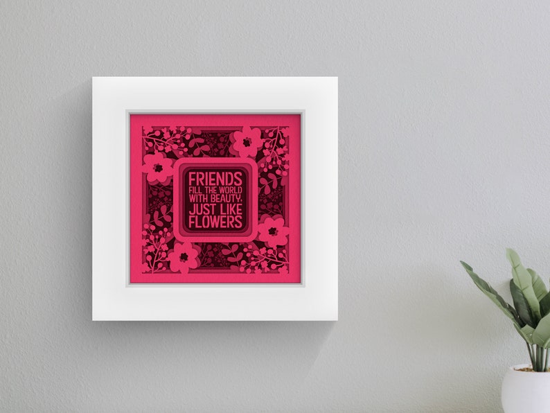 3D Friends SVG Layered Shadowbox SVG Art for Cricut for - Etsy