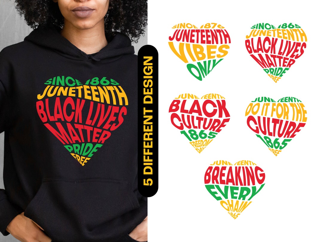 Juneteenth Heart SVG PNG Bundle, Black History Svg, Juneteenth ...