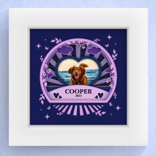 Dog Memory Shadow Box Svg - Etsy