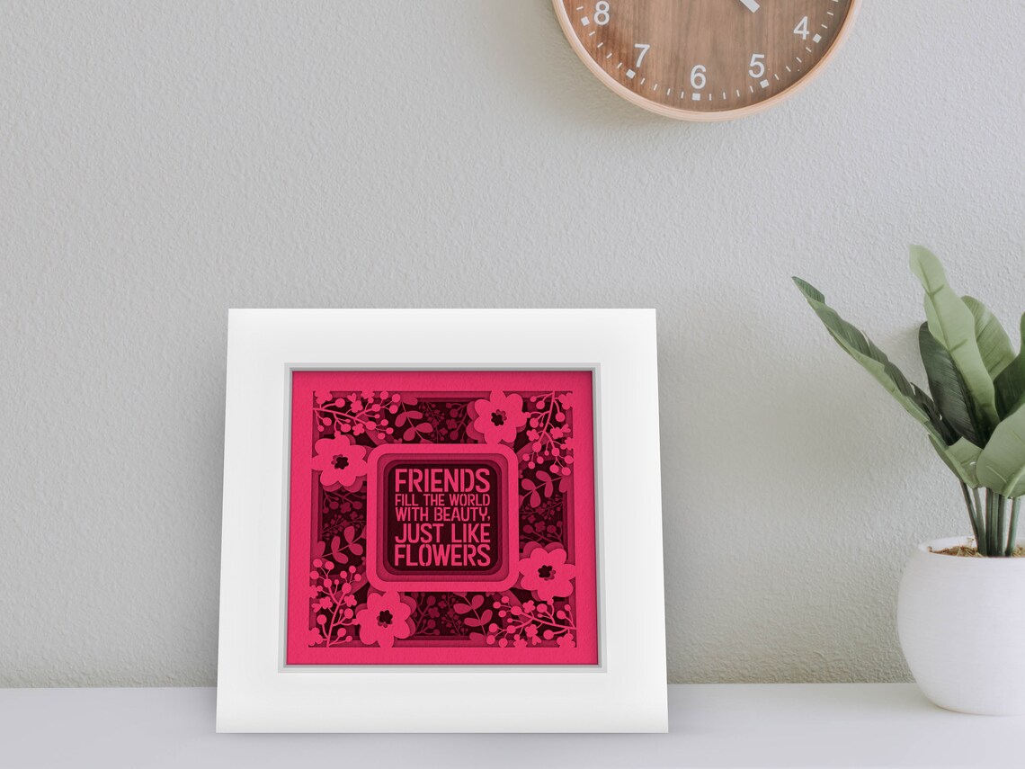 3D Friends SVG Layered Shadowbox SVG Art for Cricut for - Etsy