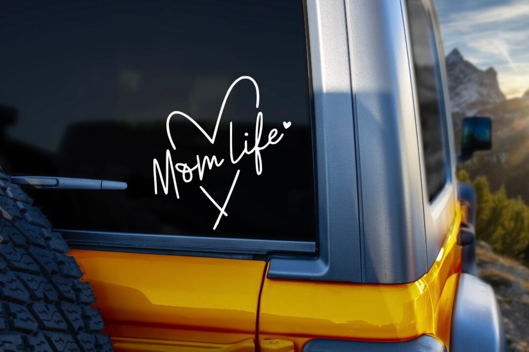 Mom Life Car Sticker, Cute Mom Mirror Decal Fun Mom Car Sticker - Etsy