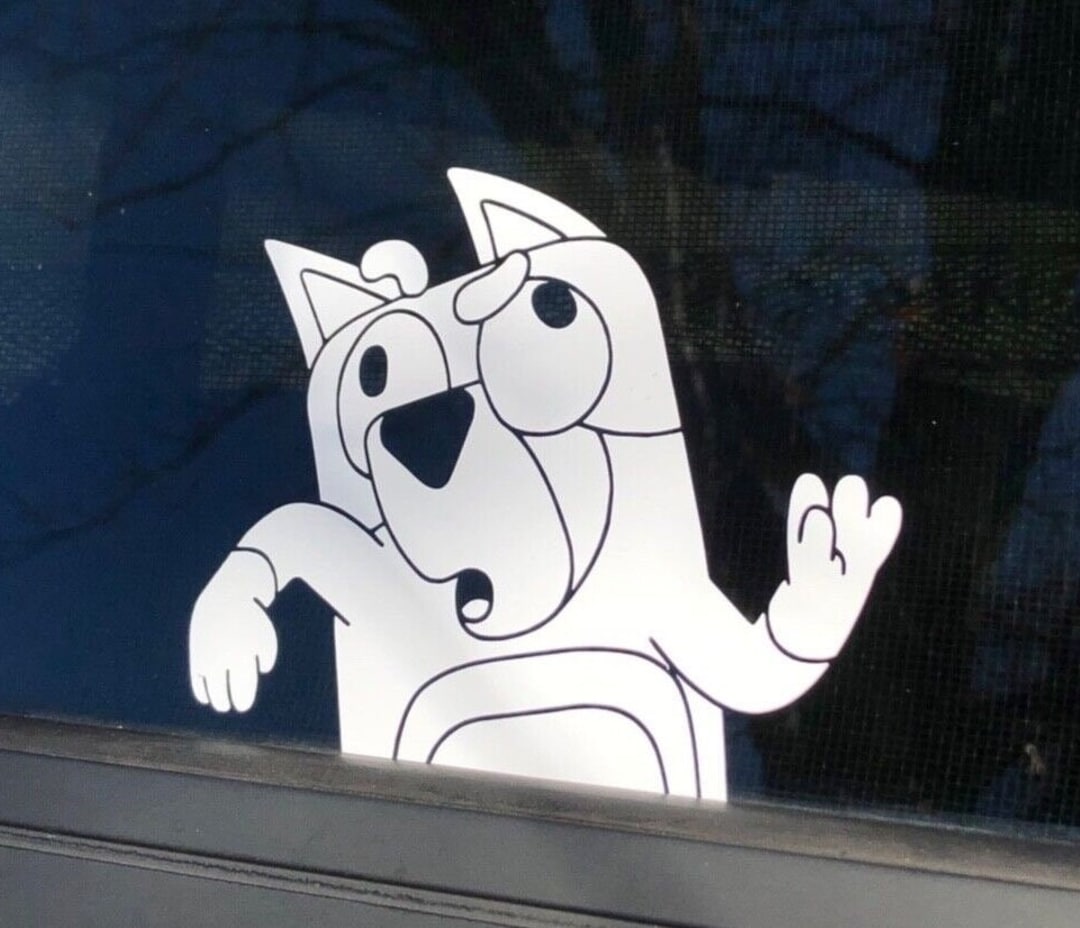 Bluey Car Sticker, Bumper Decals, Bumper Stickers, Vinyl Decal - Etsy