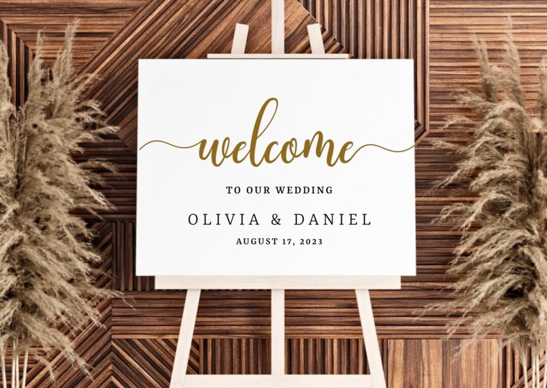 Custom Wedding Welcome Decal Sign Wedding Decals Wedding Stickers ...