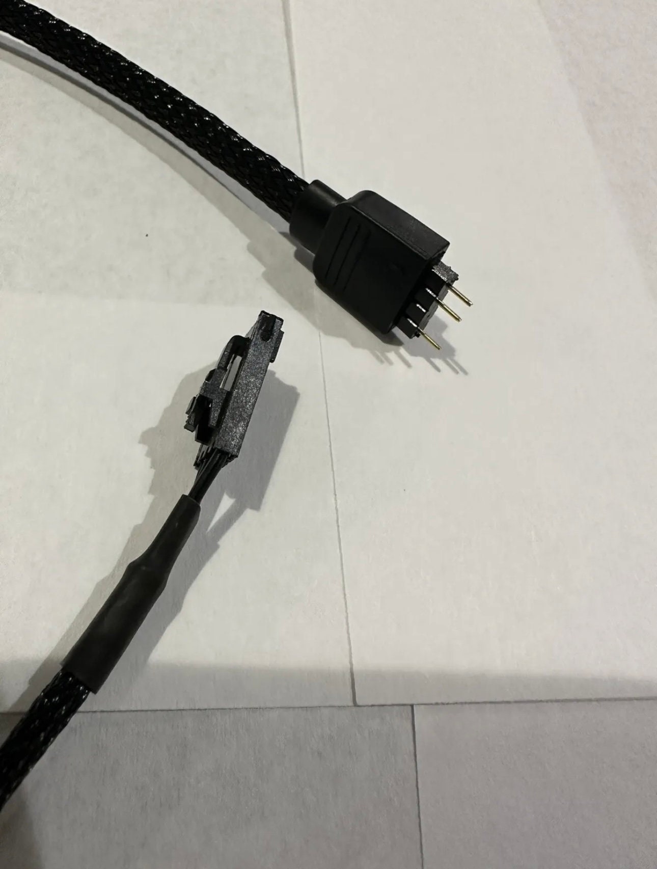 ARGB 3-pin to Corsair 4-pin RGB Adapter Cable - 23" Black Sleeved - Etsy