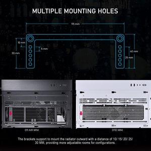 LIAN LI RB-001 Radiator Offset Mounting Bracket Black 011D Mini & 011 ...