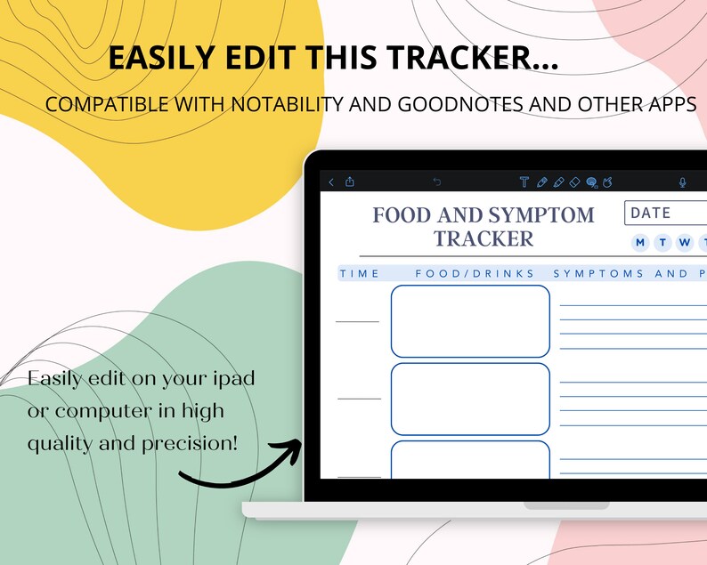 Food and Symptom Tracker | Printable | Celiac, IBS Diary, Allergies ...