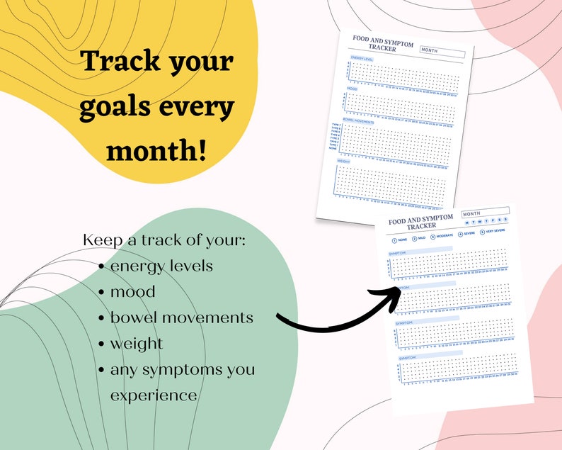 Food and Symptom Tracker | Printable | Celiac, IBS Diary, Allergies ...