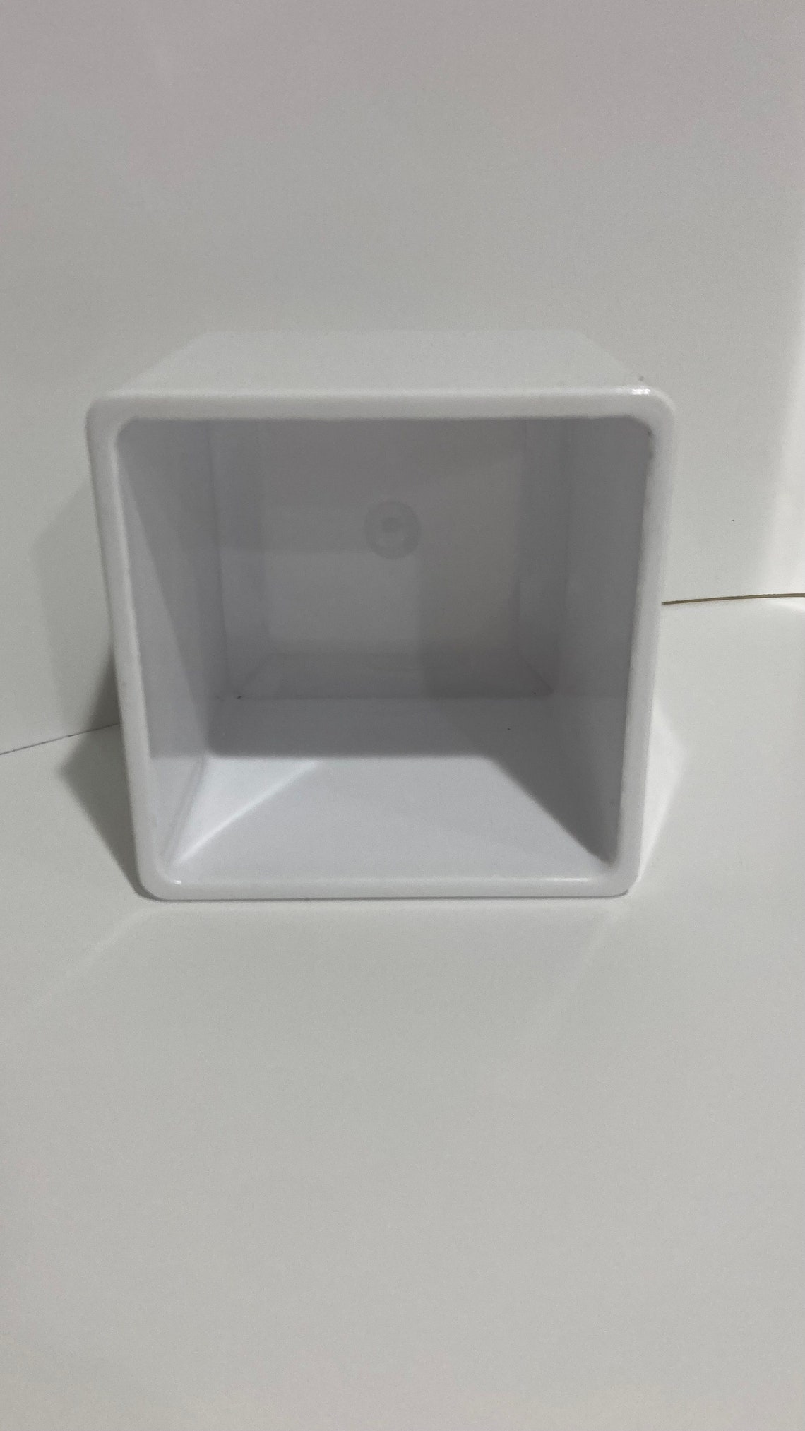 Set of 3 5x5x5 Inches White Plastic Cube Vase/organizer Made in the USA ...