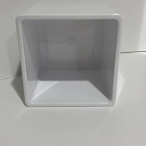 Set of 3 5x5x5 Inches White Plastic Cube Vase/organizer Made in the USA ...