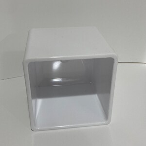 Set of 3 5x5x5 Inches White Plastic Cube Vase/organizer Made in the USA ...