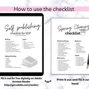 Self Publishing Checklist Exclusive Checklist to Learn How to Self ...