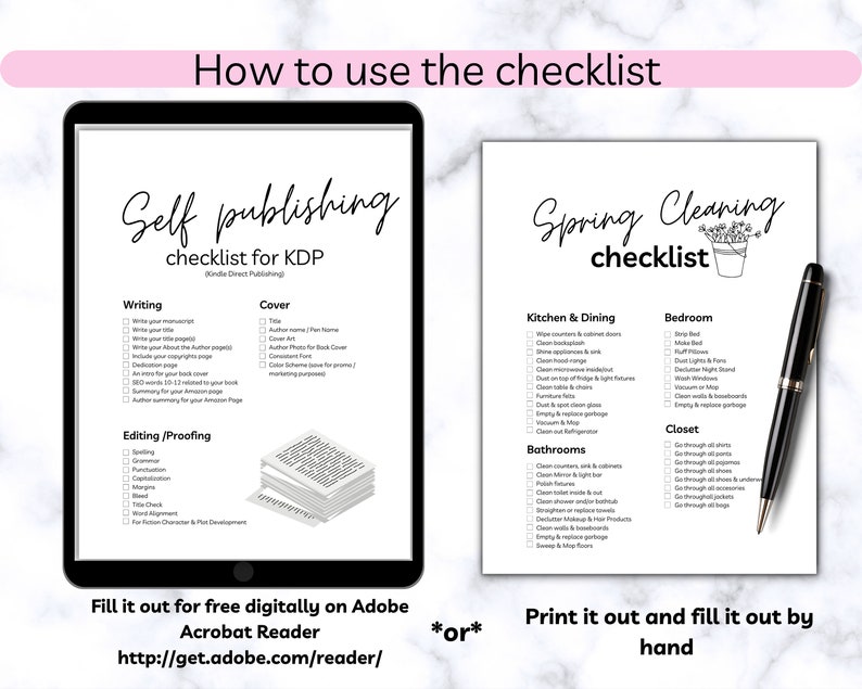 Self Publishing Checklist Exclusive Checklist to Learn How to Self ...