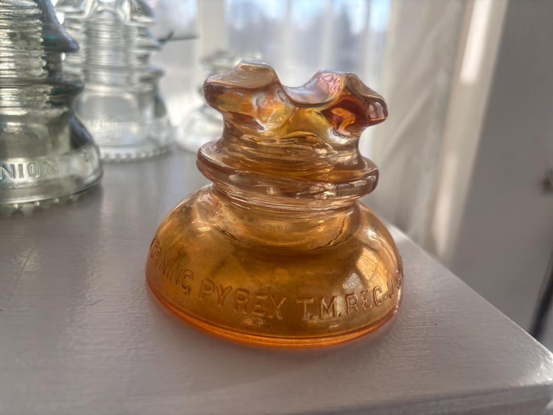 Cd 235 Carnival Pyrex Insulator - Etsy