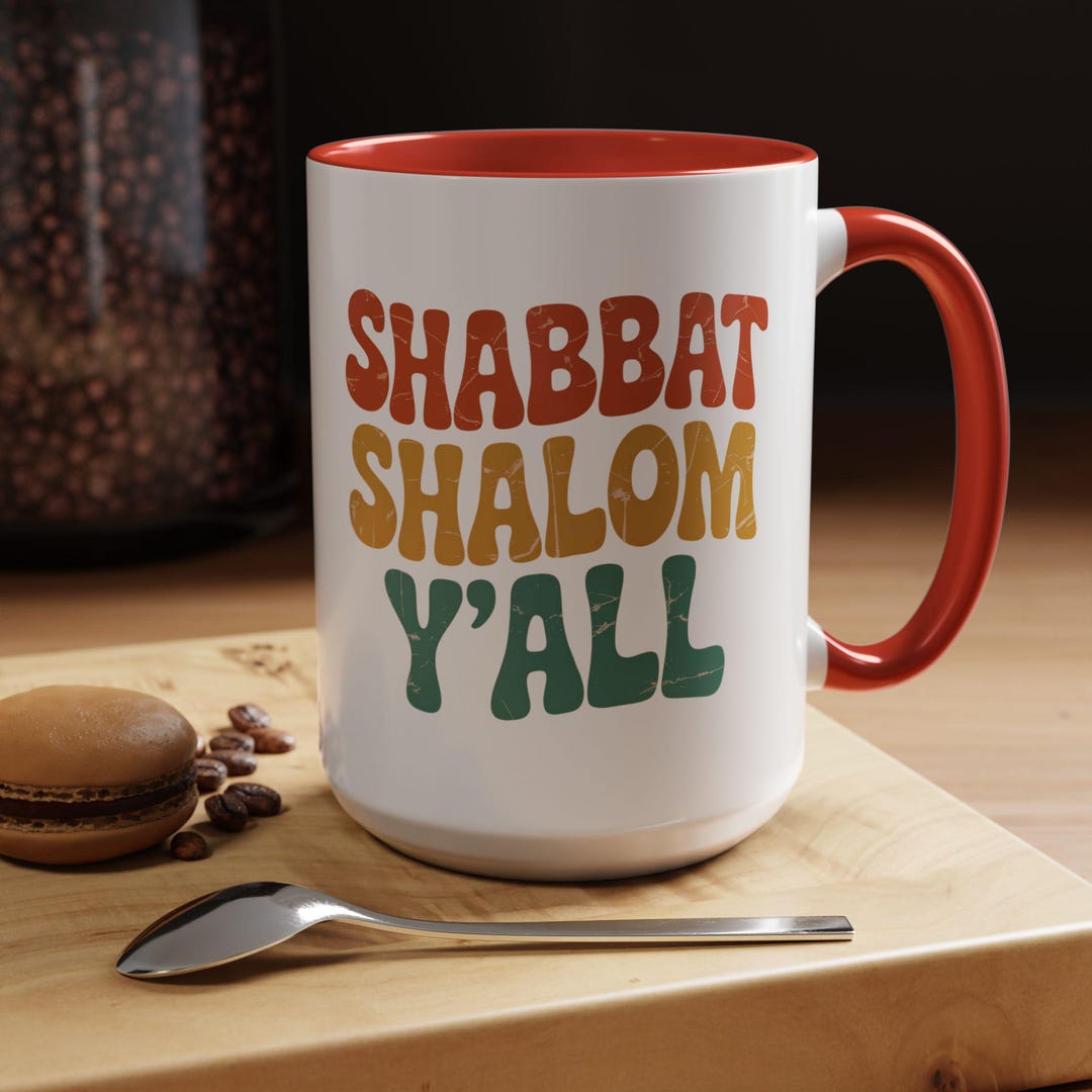 Shabbat Shalom Yall 15oz Mug, Funny Jewish Retro Gift - Etsy