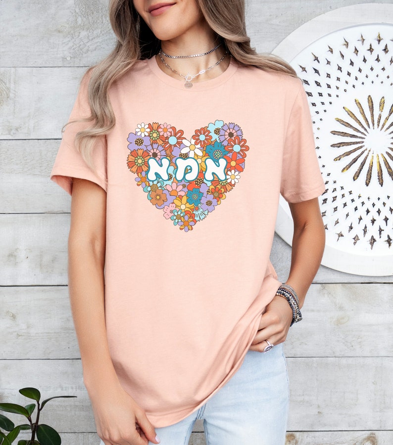 Ima Hebrew Shirt, Imma אמא Flower Heart Hebrew Tshirt, Jewish Shirt ...